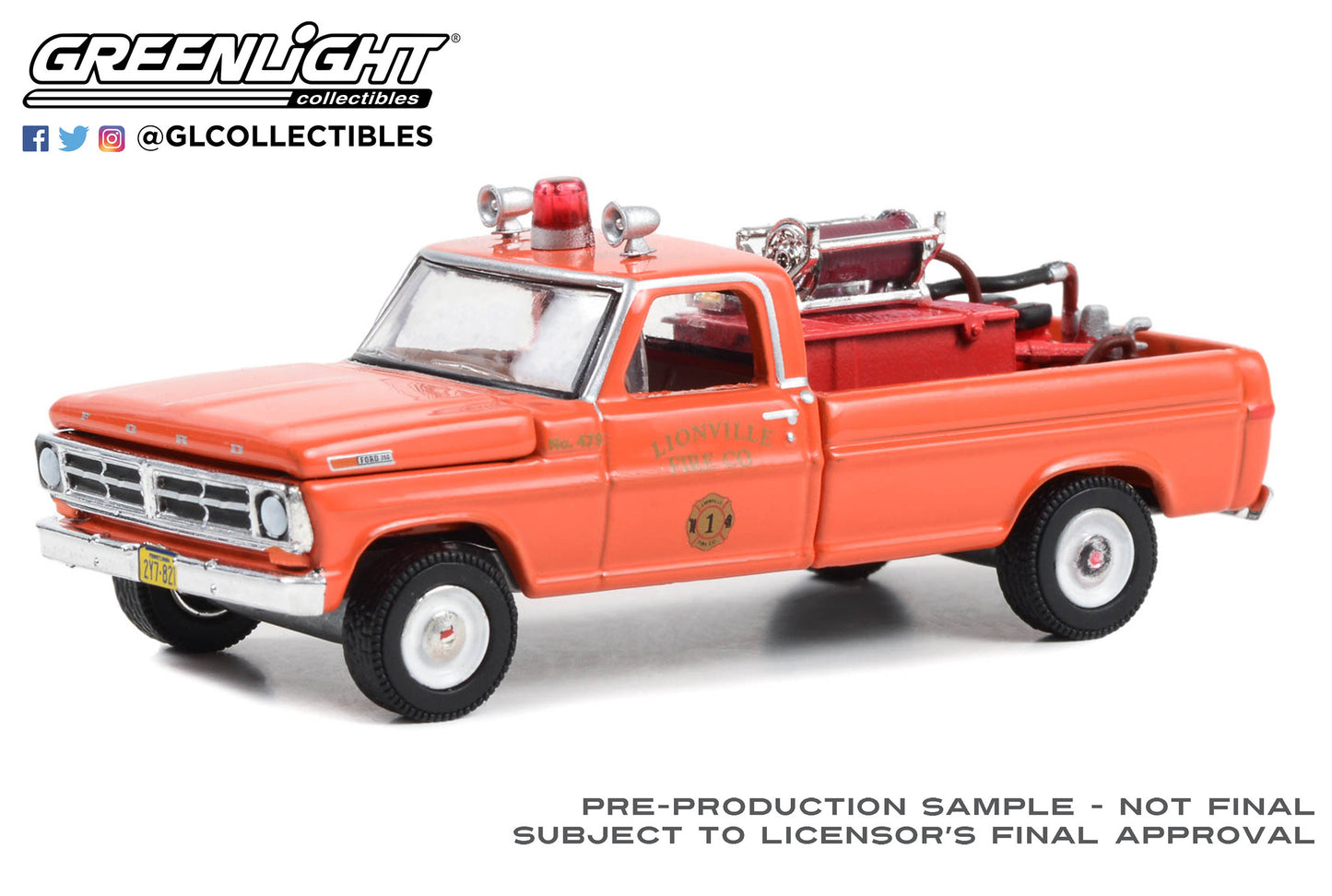 GreenLight 1:64 Fire & Rescue Series 4 - 1972 Ford F-250 - Lionville F – YomaCarModel